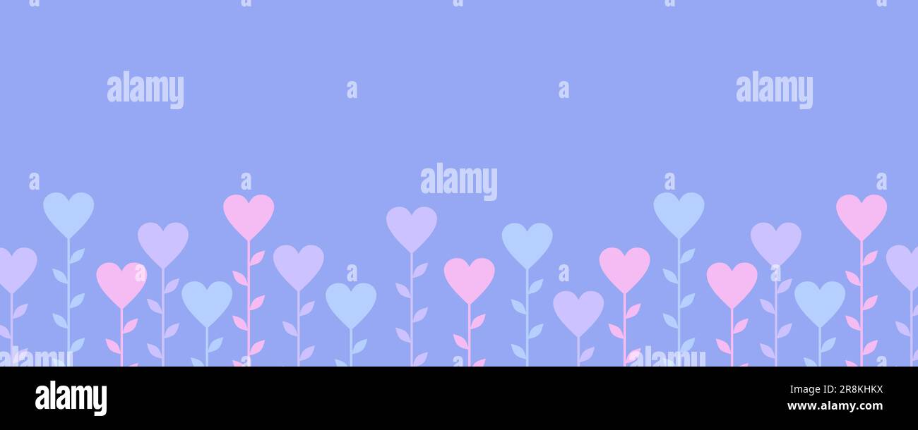 Purple And Blue Hearts Background