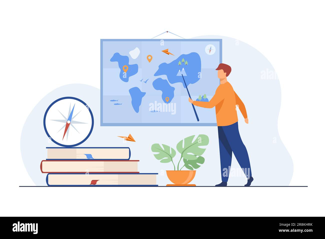 Geography teacher in class Stock Vector Image & Art - Alamy