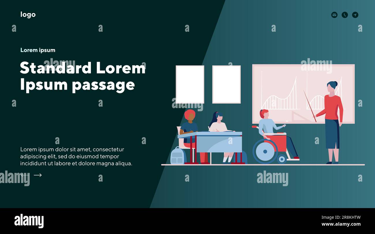 Disable student in class Stock Vector Image & Art - Alamy