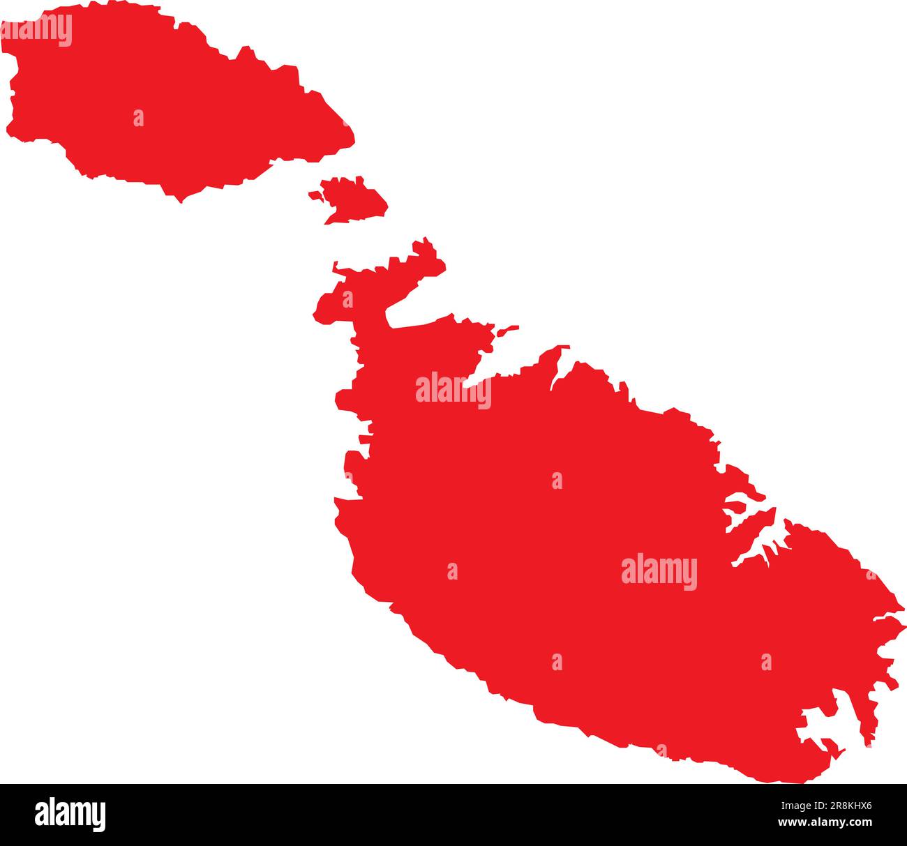 RED CMYK color map of MALTA Stock Vector Image & Art - Alamy