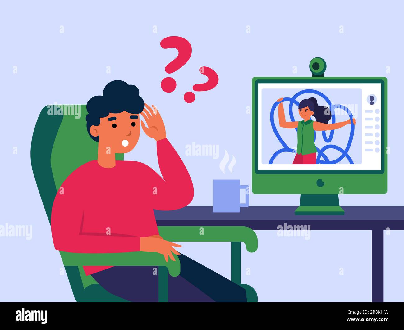 Call unhappy Stock Vector Images - Alamy