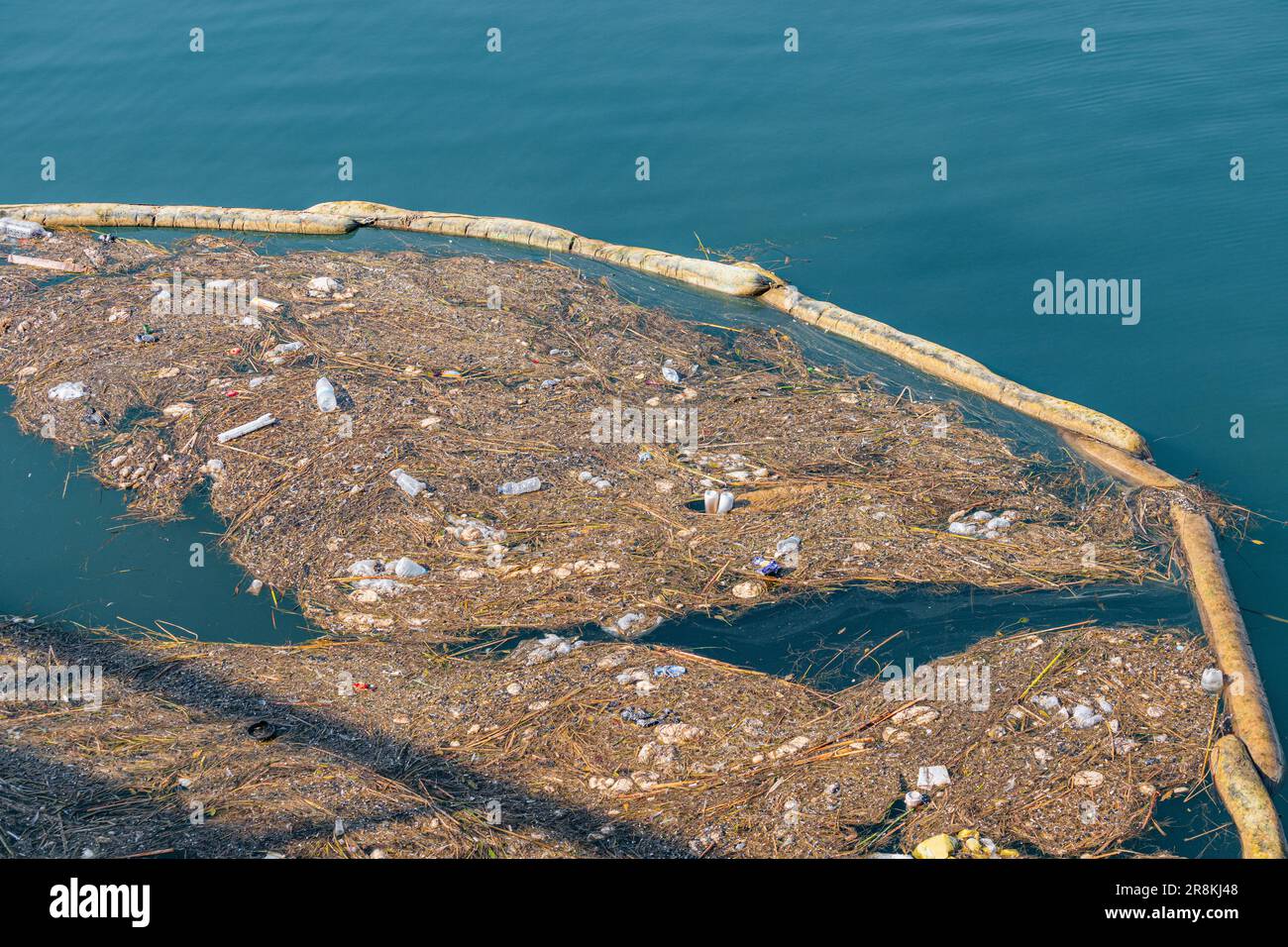Garbage and trash litter floating in the sea Stock Photo - Alamy