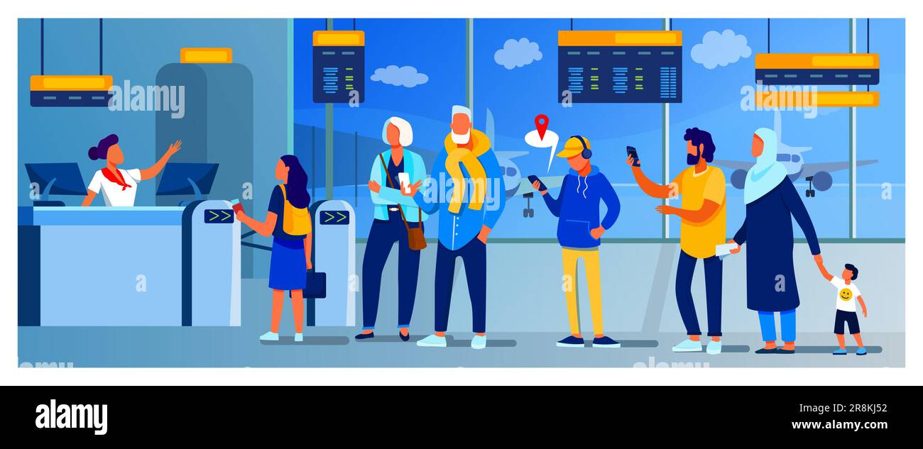 Check in counter staff Stock Vector Images - Alamy