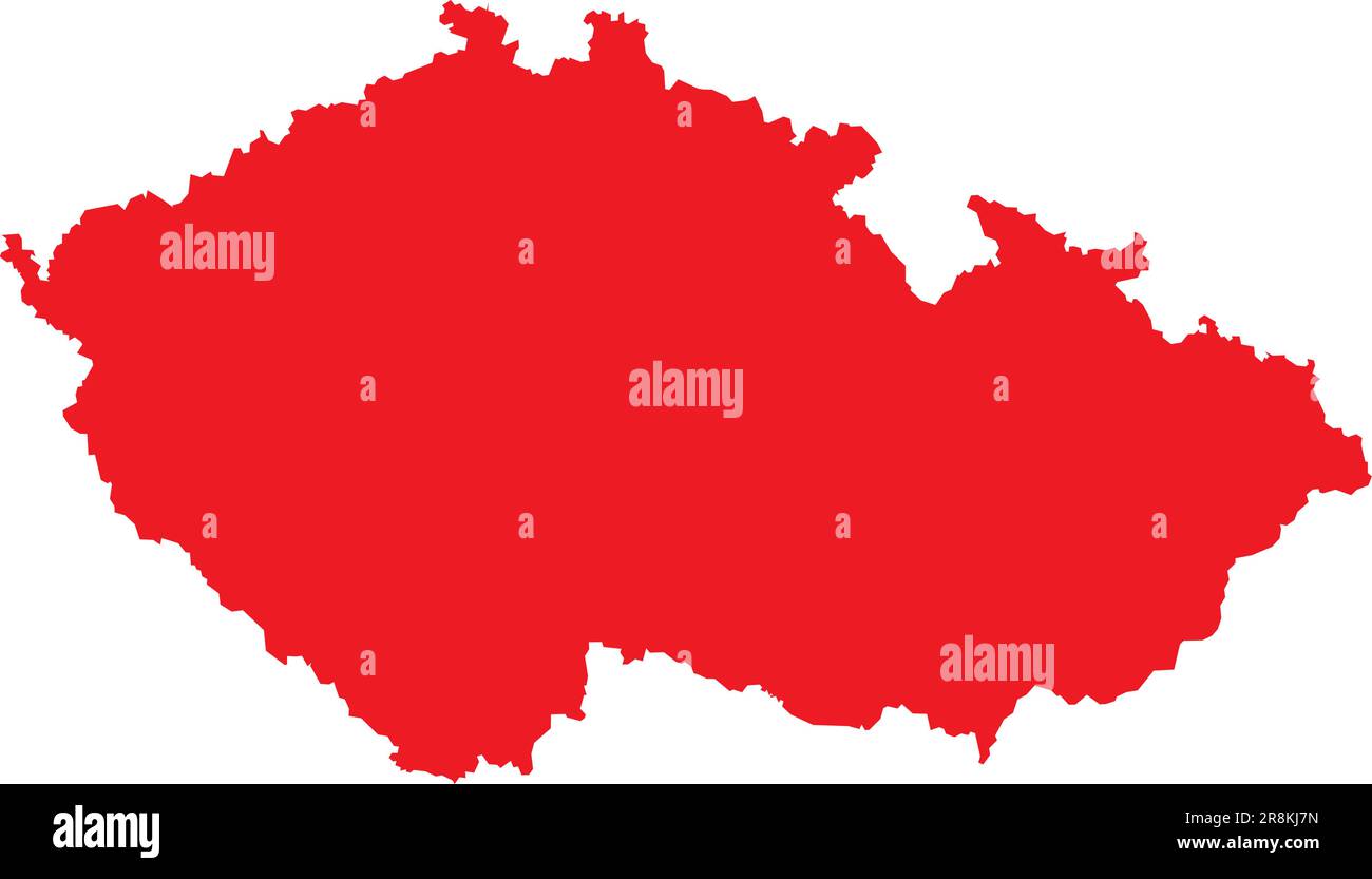 RED CMYK color map of CZECH REPUBLIC Stock Vector Image & Art - Alamy