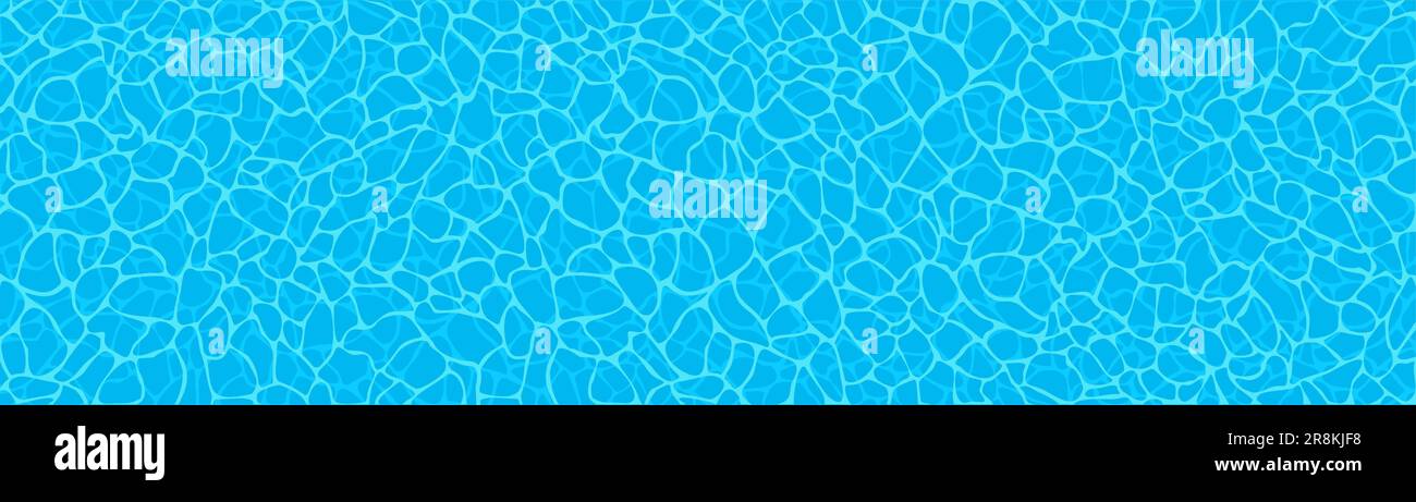 Blue swimming pool background. Long banner of water surface in pool ...