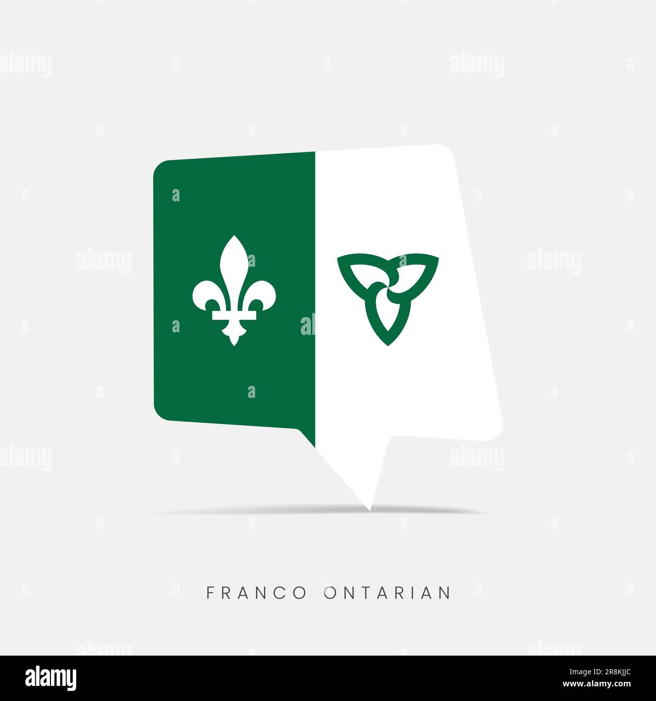 Franco Ontarian flag bubble chat icon Stock Vector Image & Art - Alamy
