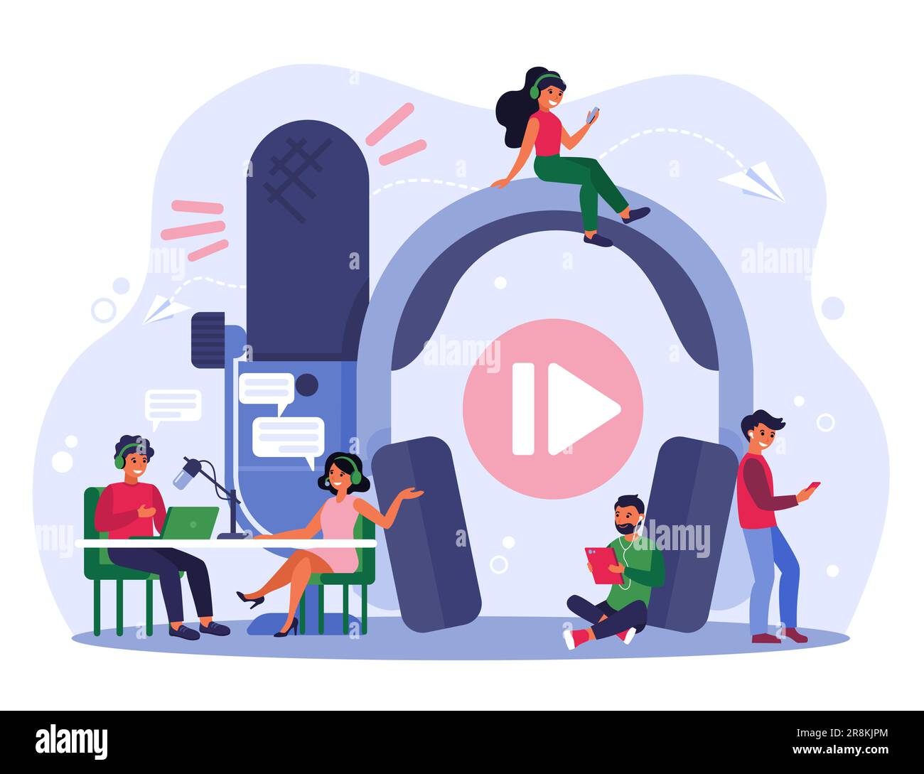 Radio broadcasting concept Stock Vector Image & Art - Alamy