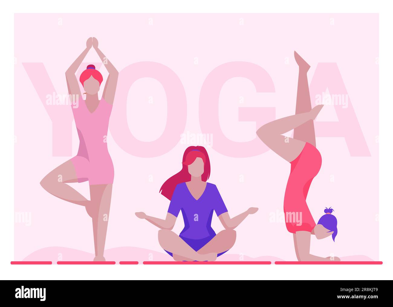 Female yogi group Stock Vector Image & Art - Alamy