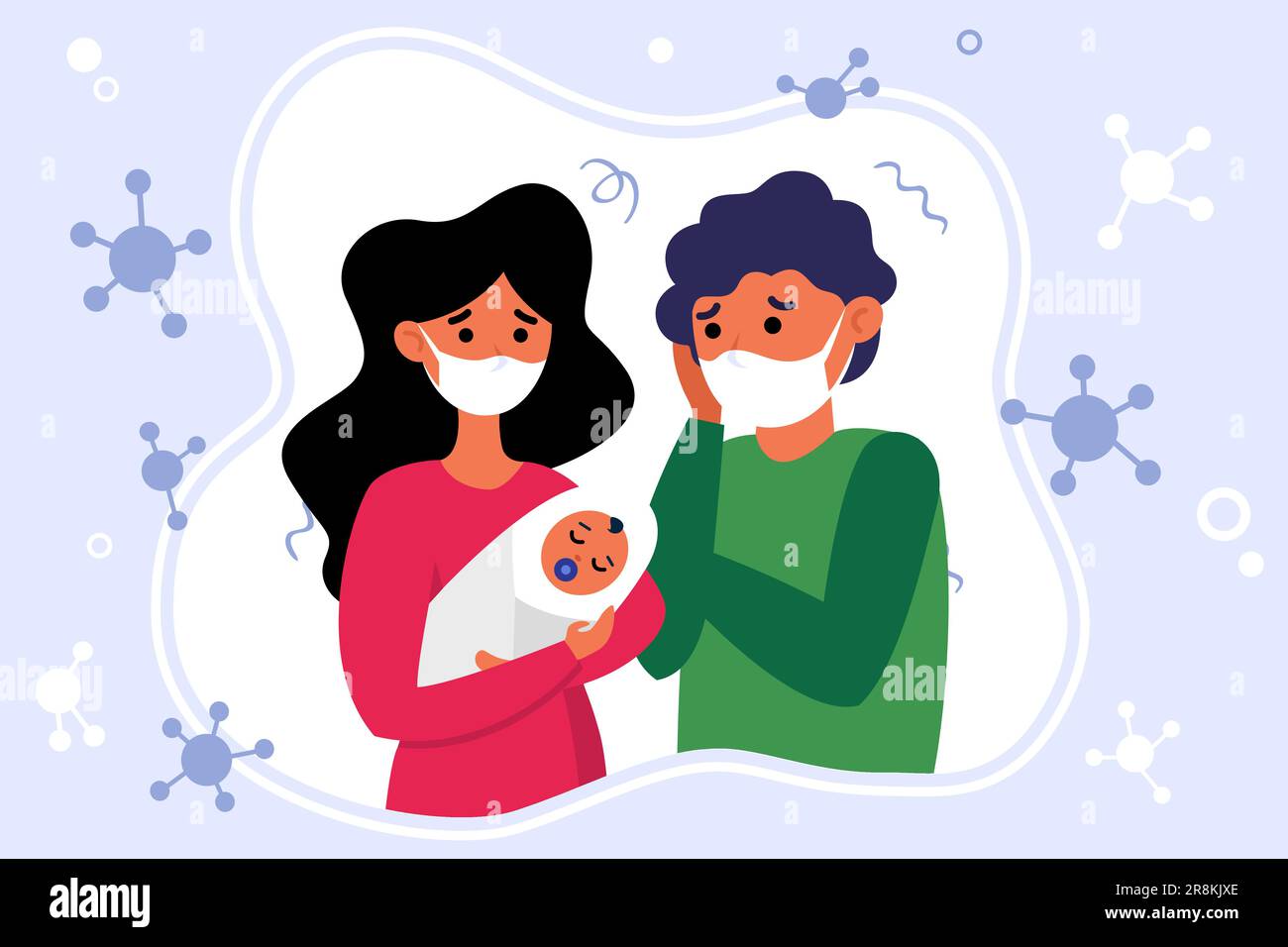 Holding wearing masks Stock Vector Images - Alamy