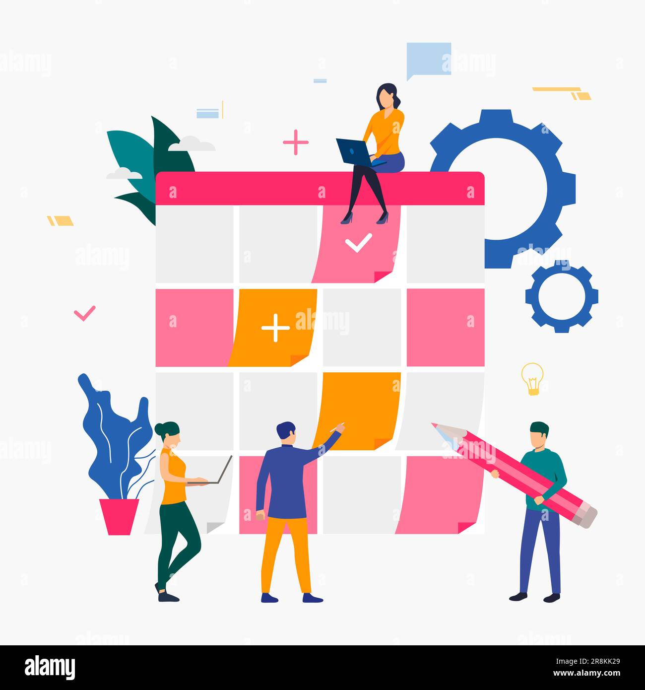 Business people planning work tasks Stock Vector Image & Art - Alamy