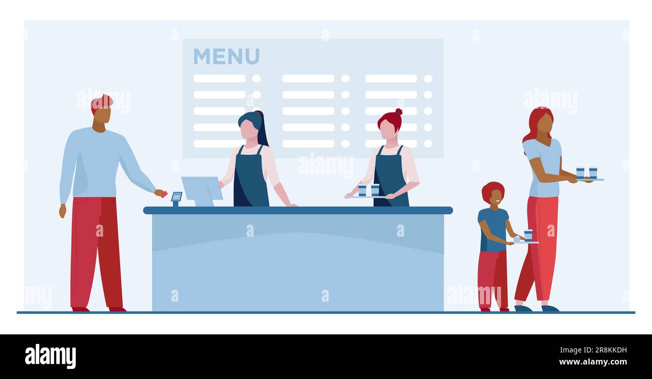 Fast food restaurant counter Stock Vector Image & Art - Alamy