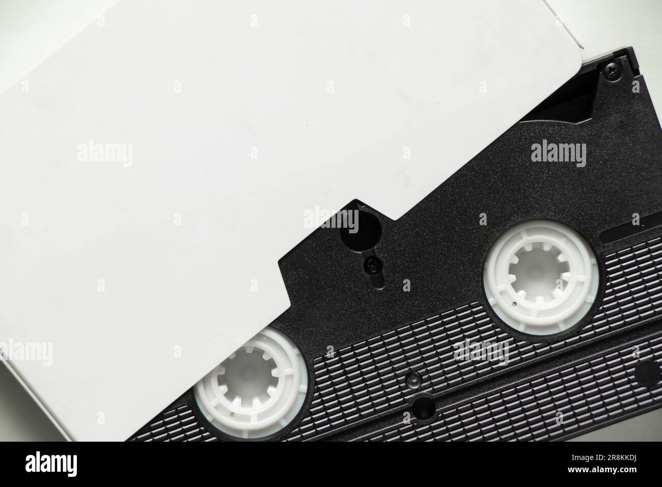 DVD cassette with white cover close up, technology, old cassette Stock ...