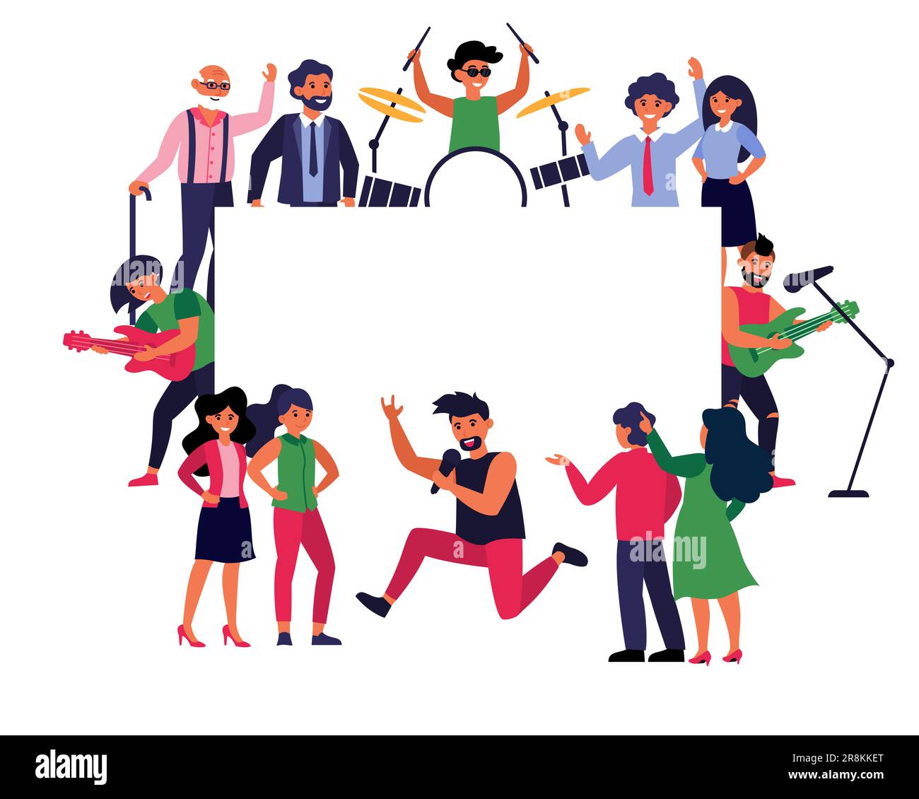 Rock concert fans Cut Out Stock Images & Pictures - Alamy