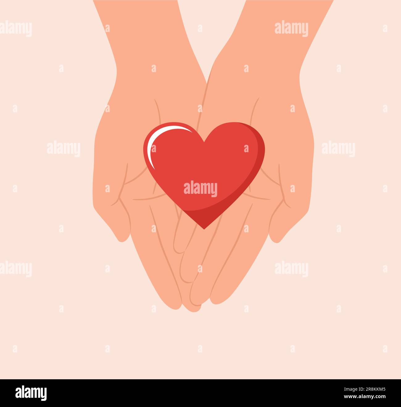 Heart in palms hi-res stock photography and images - Alamy