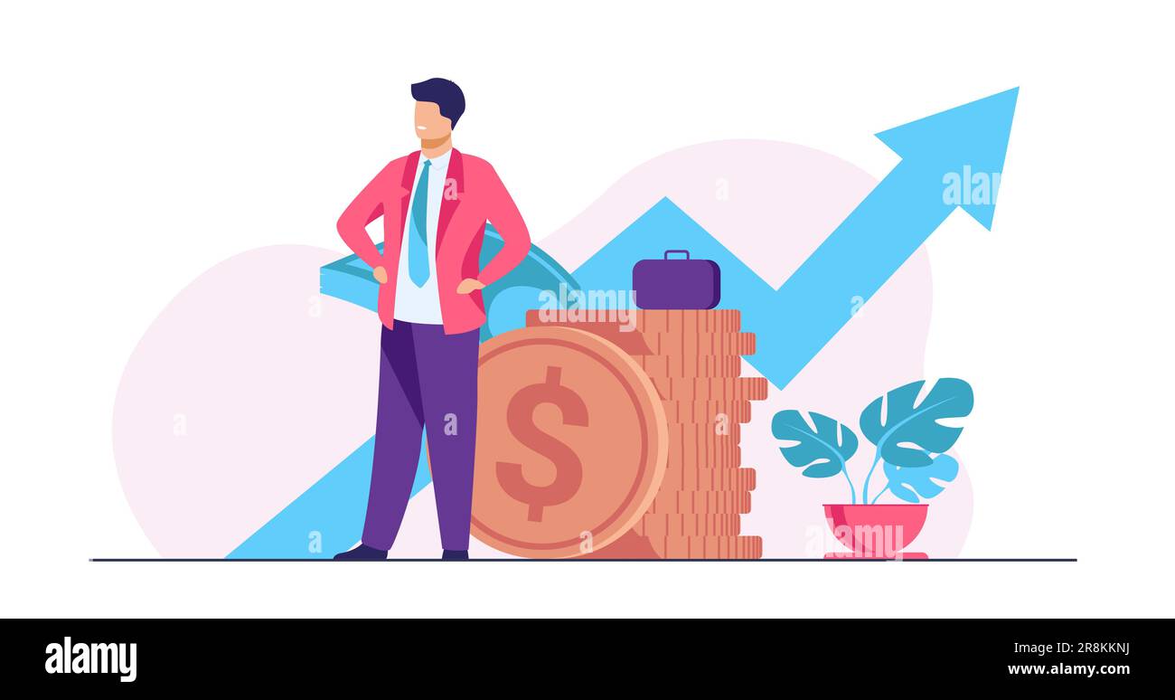 Successful entrepreneur investor presenting hi-res stock photography ...