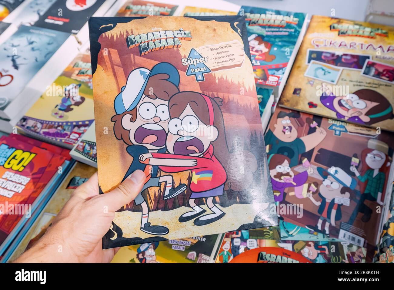 28 October 2022: Antalya, Turkey: Books by cartoon series Gravity Falls ...