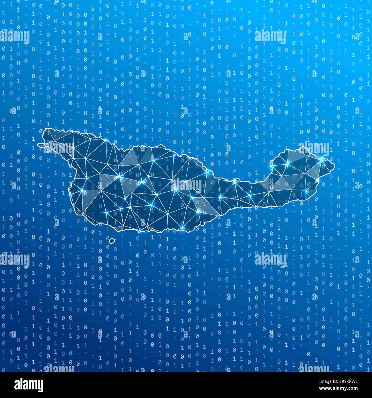 Network map of Santa Cruz Island. Island digital connections map ...