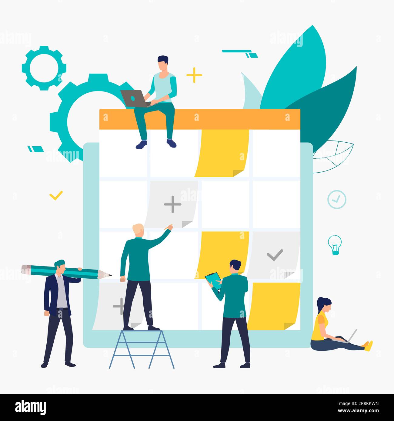 Scrum board background Cut Out Stock Images & Pictures - Alamy