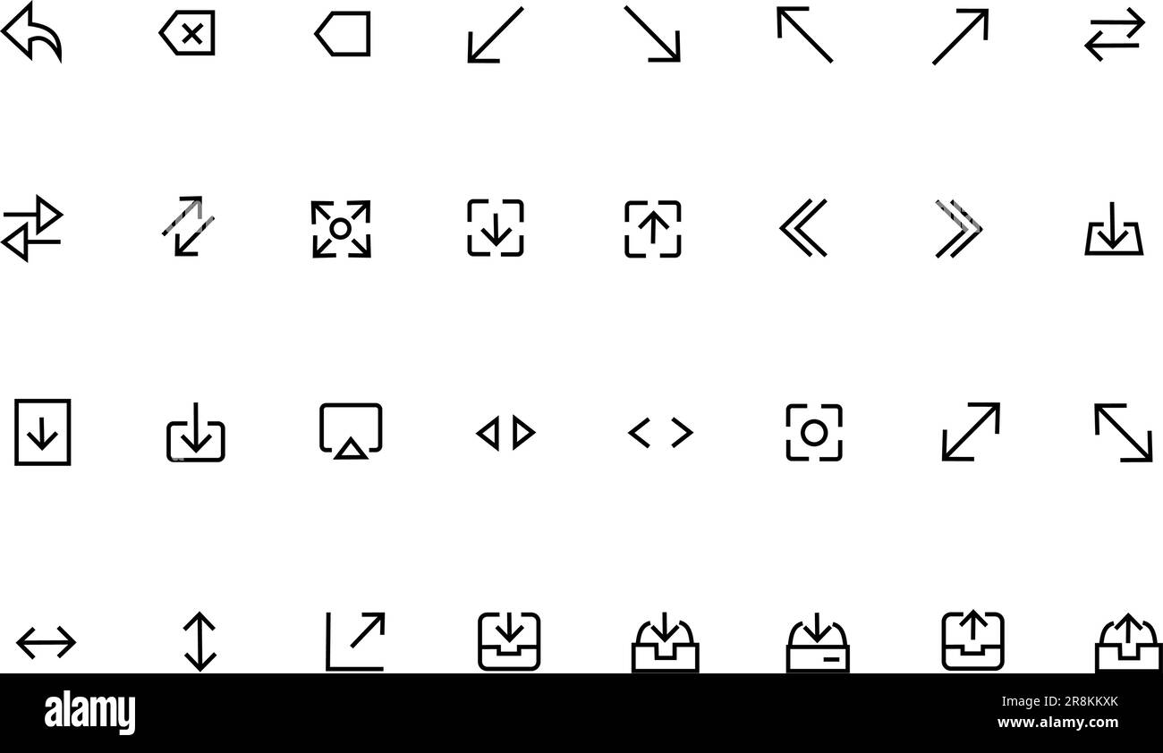 Arrow icons set. OK icon. Arrow vector collection. Ok. Cursor. Modern ...