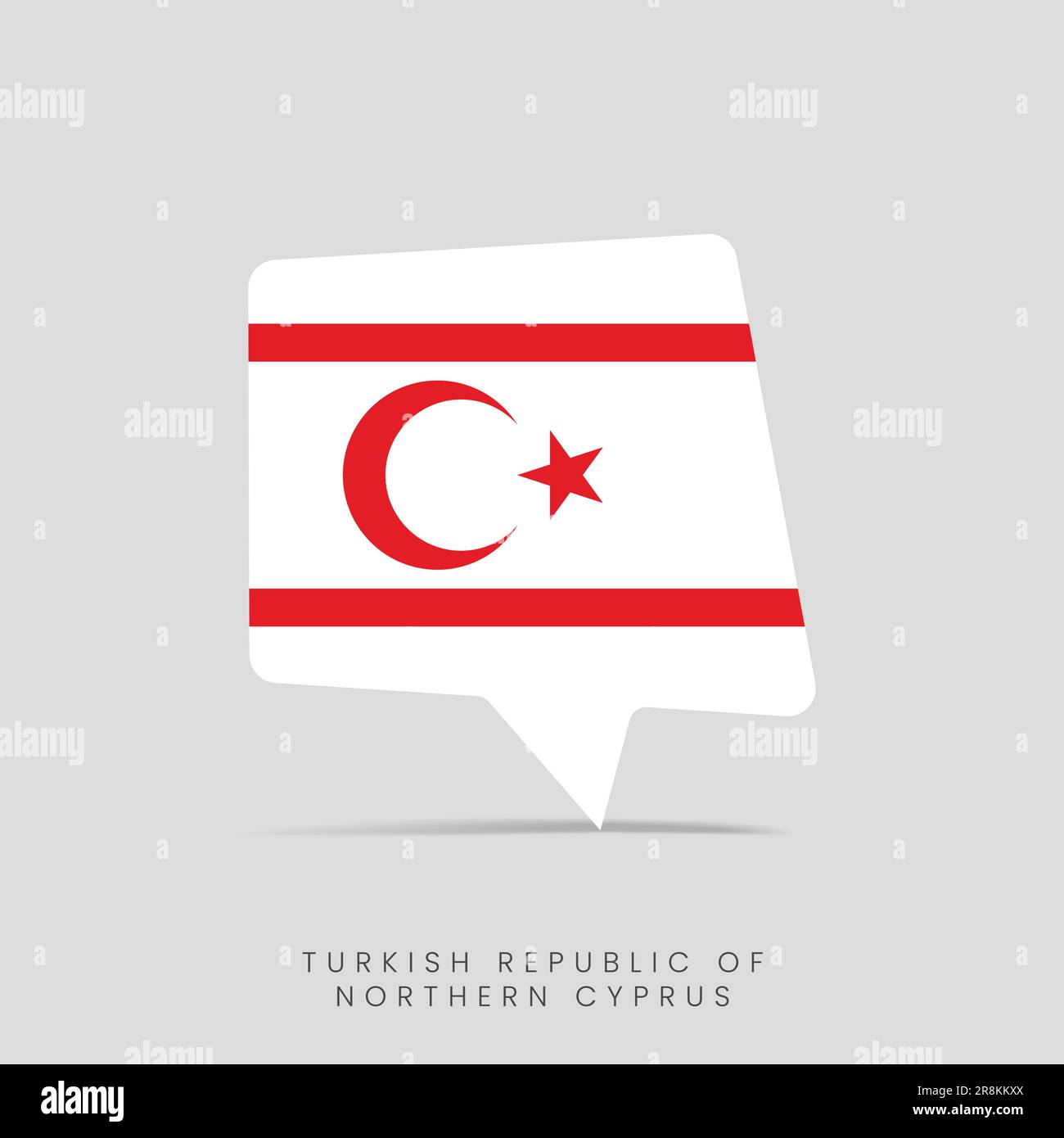 Turkish Republic of Northern Cyprus flag bubble chat icon Stock Vector ...