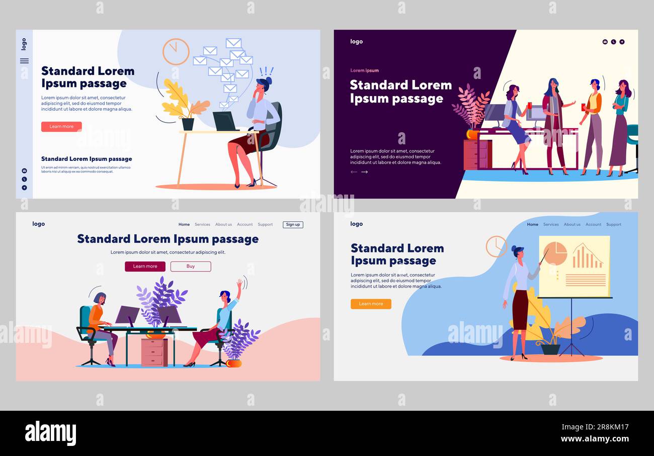 Office communication set Stock Vector Image & Art - Alamy