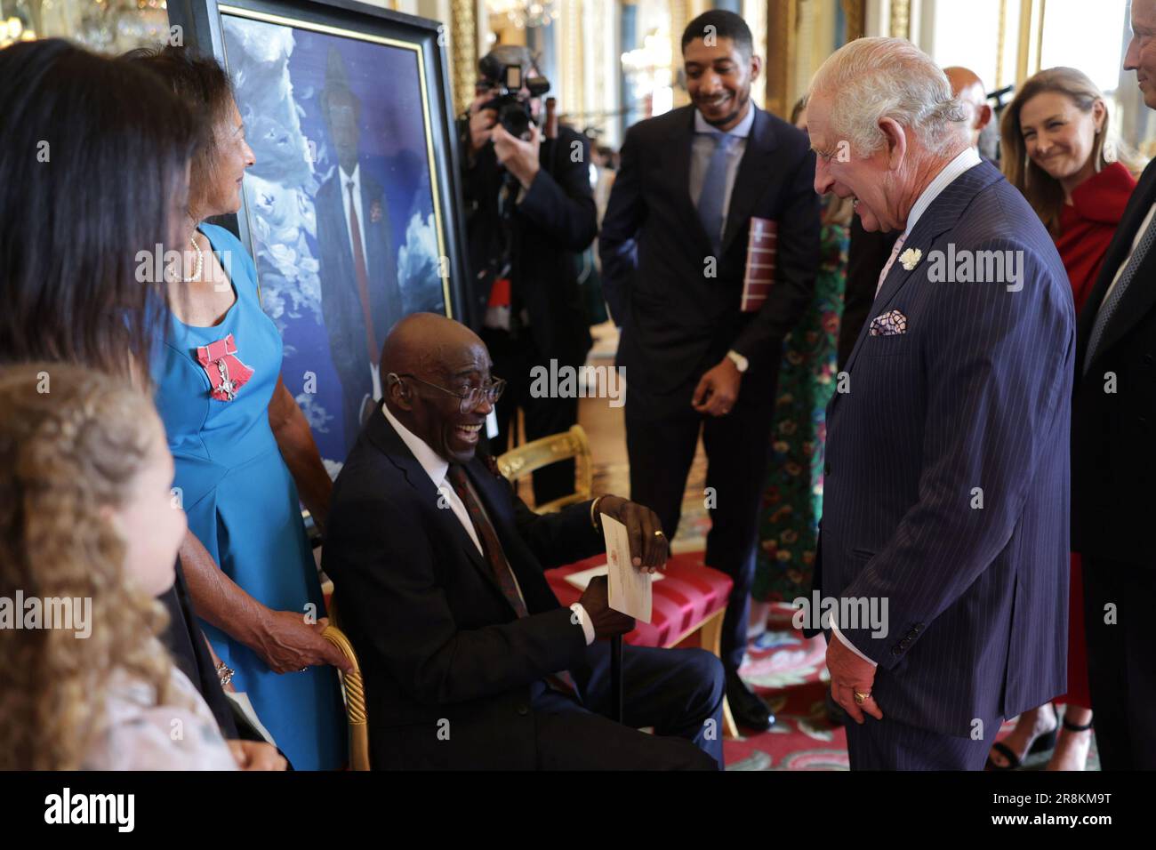 Previously unissued photo dated 14/06/23 of King Charles III laughing ...