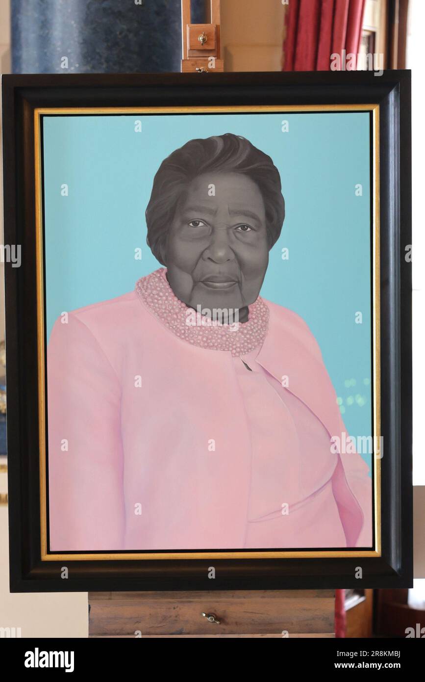 Previously unissued photo dated 14/06/23 of a portrait of Edna Henry ...