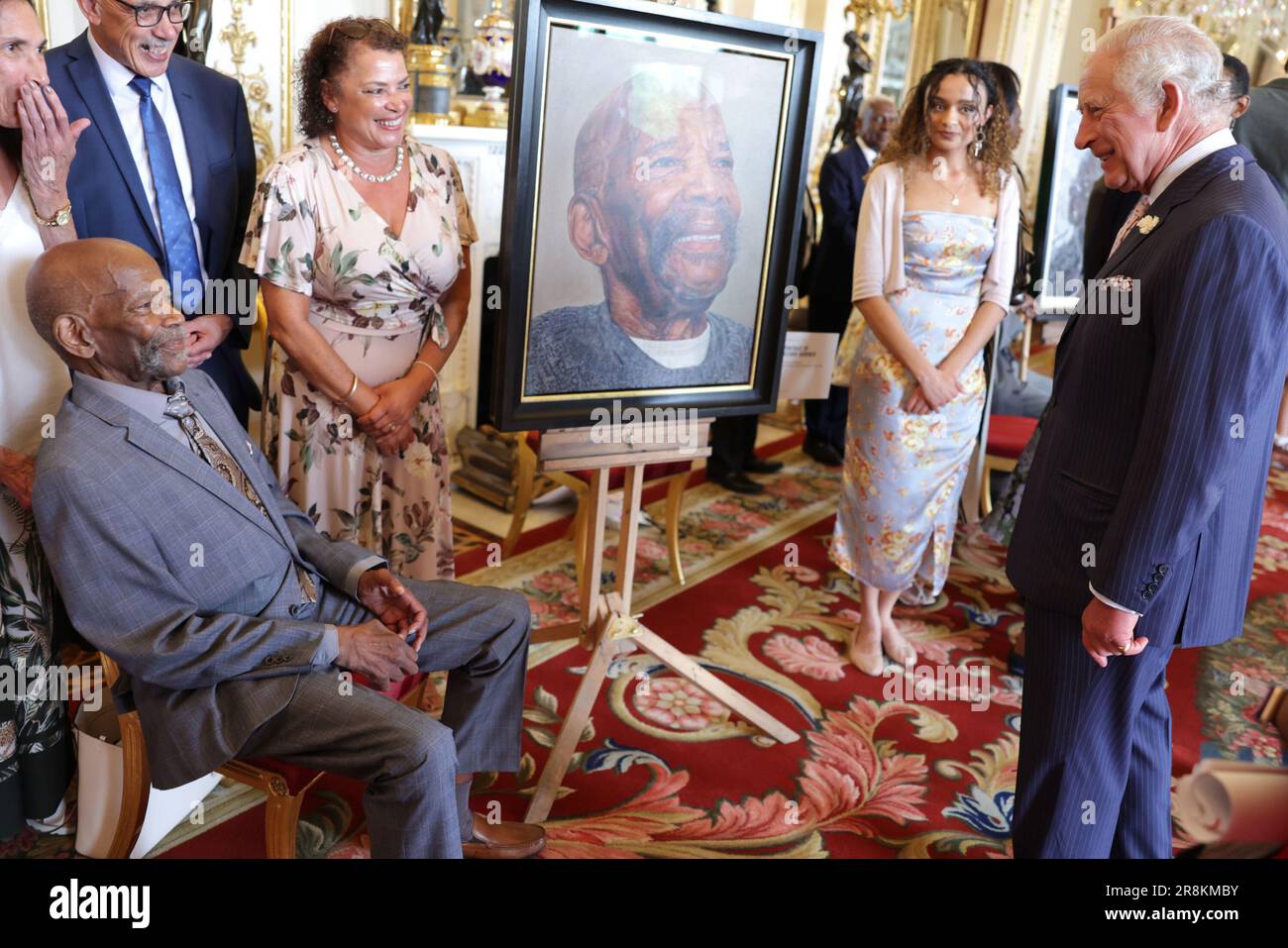 Previously unissued photo dated 14/06/23 of King Charles III laughing ...
