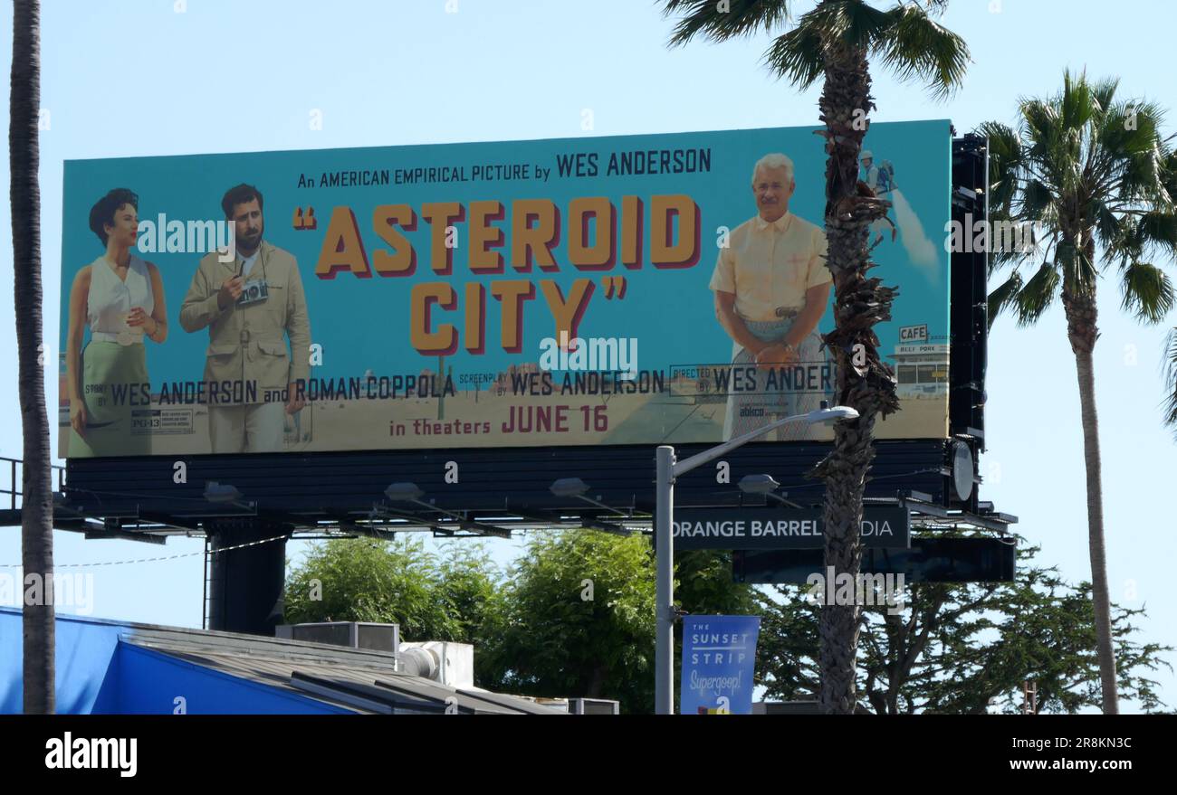 Los Angeles, California, USA 20th June 2023 Asteroid City Billboard on ...