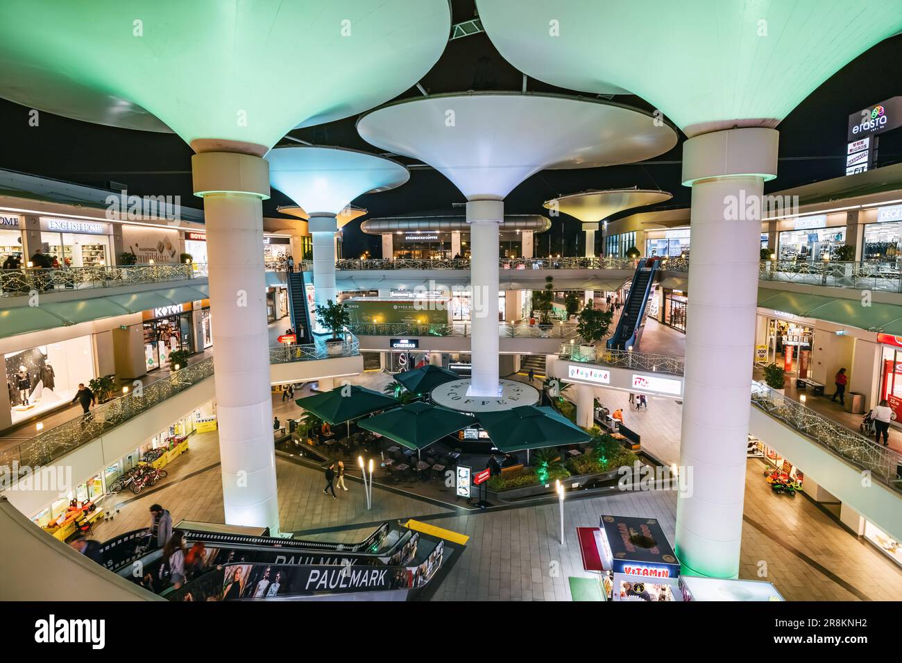 13 December 2022, Antalya, Turkey: Unusual interior of a modern Erasta ...