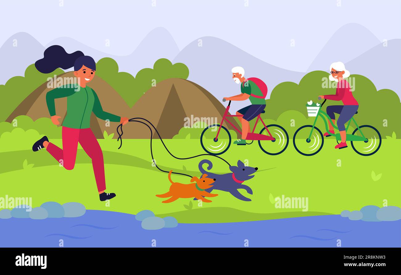 Summer activities senior Stock Vector Images - Alamy