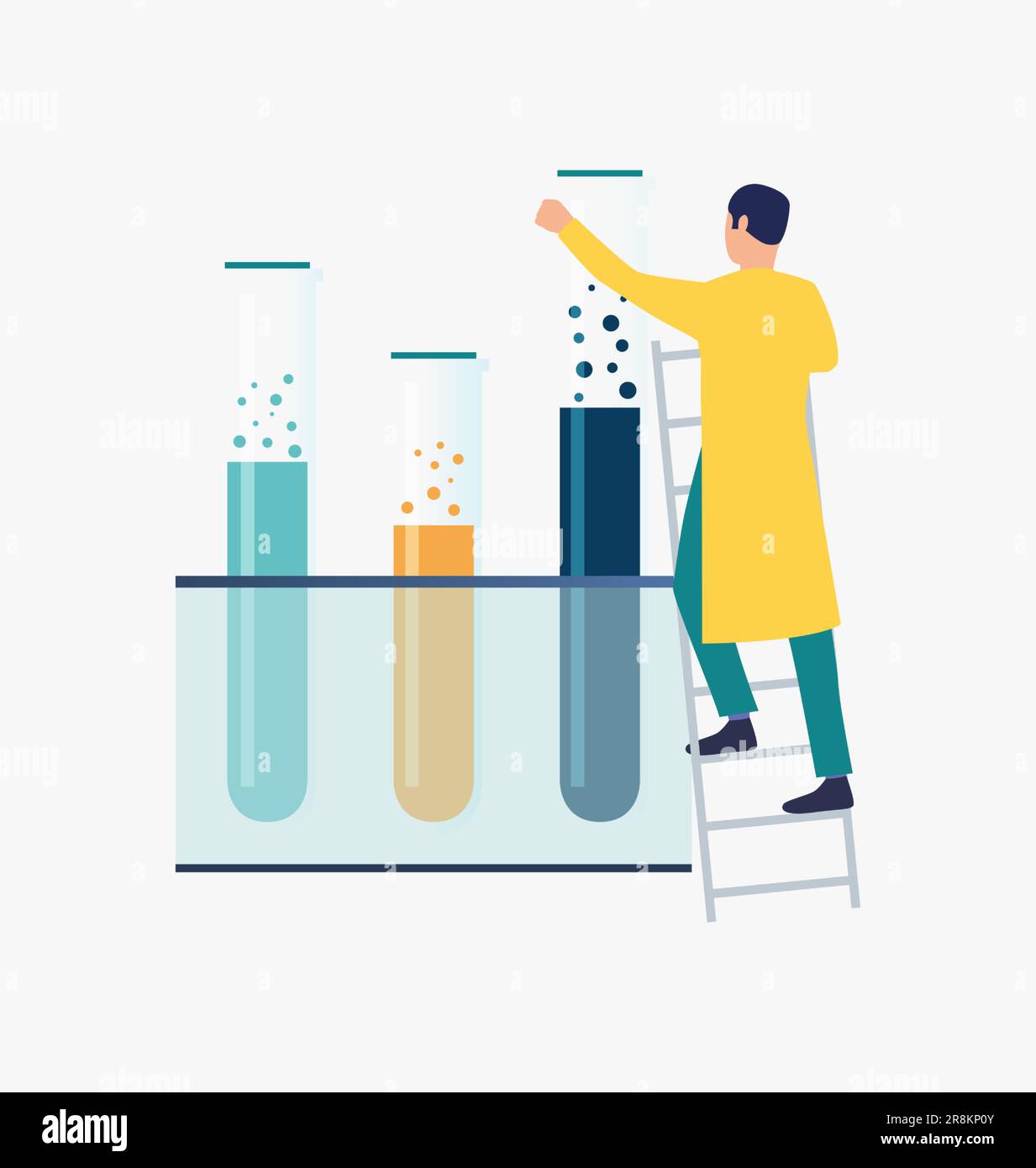 Scientist examining test tubes Stock Vector Image & Art - Alamy