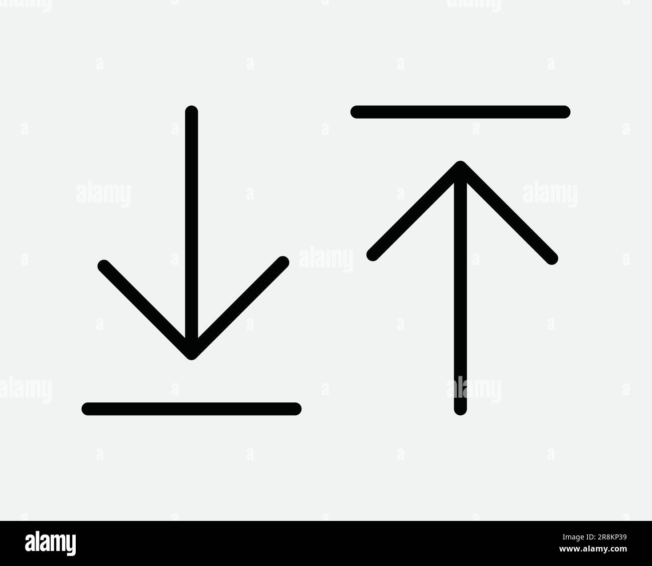 Download Upload Line Icon. Up Down Arrow Load Server Data Connection ...