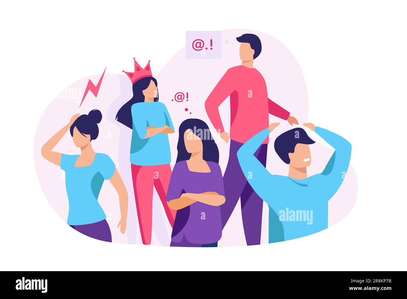 Group of people with problem behavior Stock Vector Image & Art - Alamy
