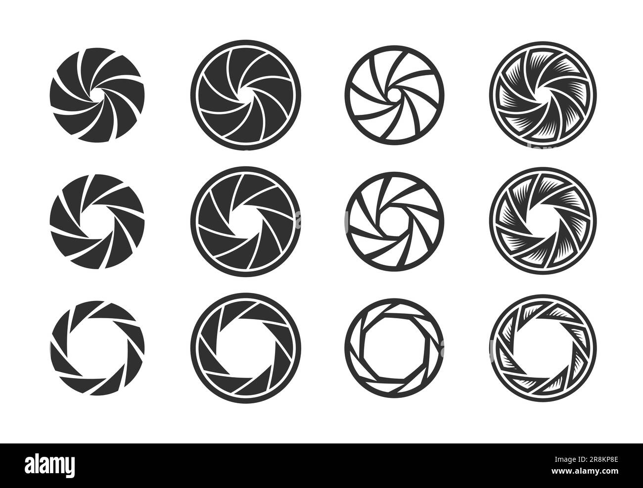 Camera shutter symbol set Stock Vector Image & Art - Alamy