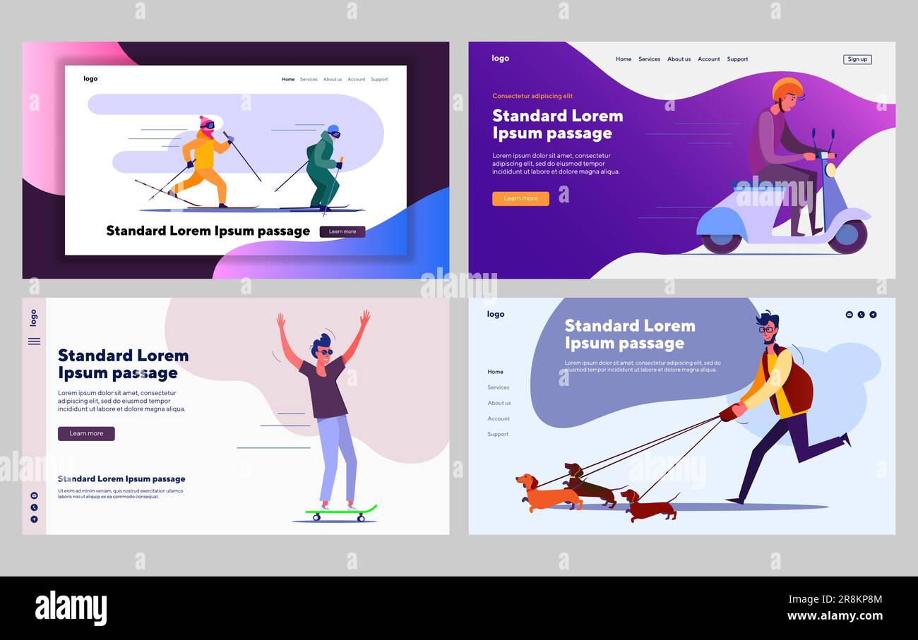 Moving people activities set Stock Vector Image & Art - Alamy