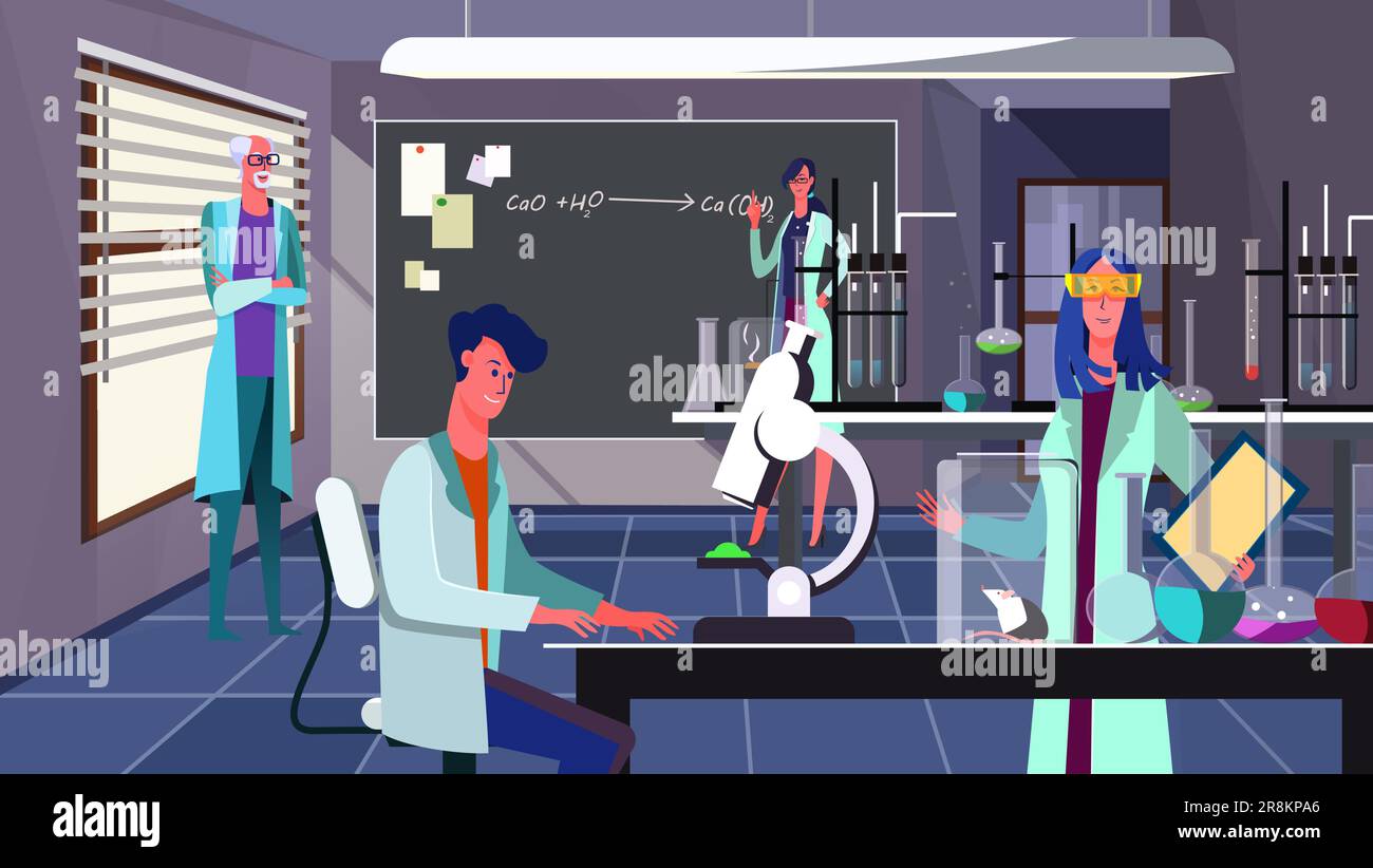 Scientists doing lab research Stock Vector Image & Art - Alamy