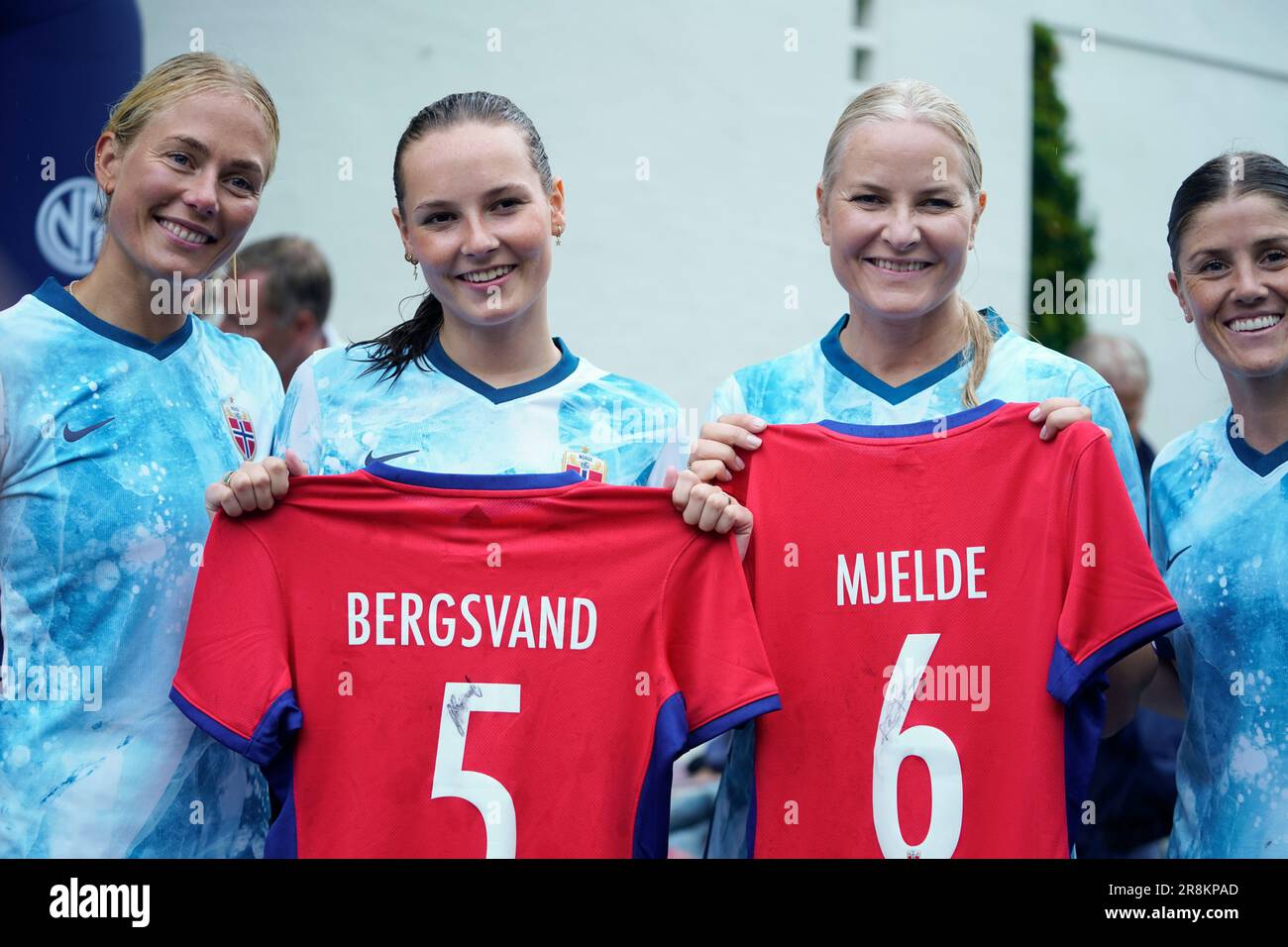 Oslo 20230621.Guro Bergsvand left, Princess Ingrid Alexandra, Crown Princess Mette-Marit during ...