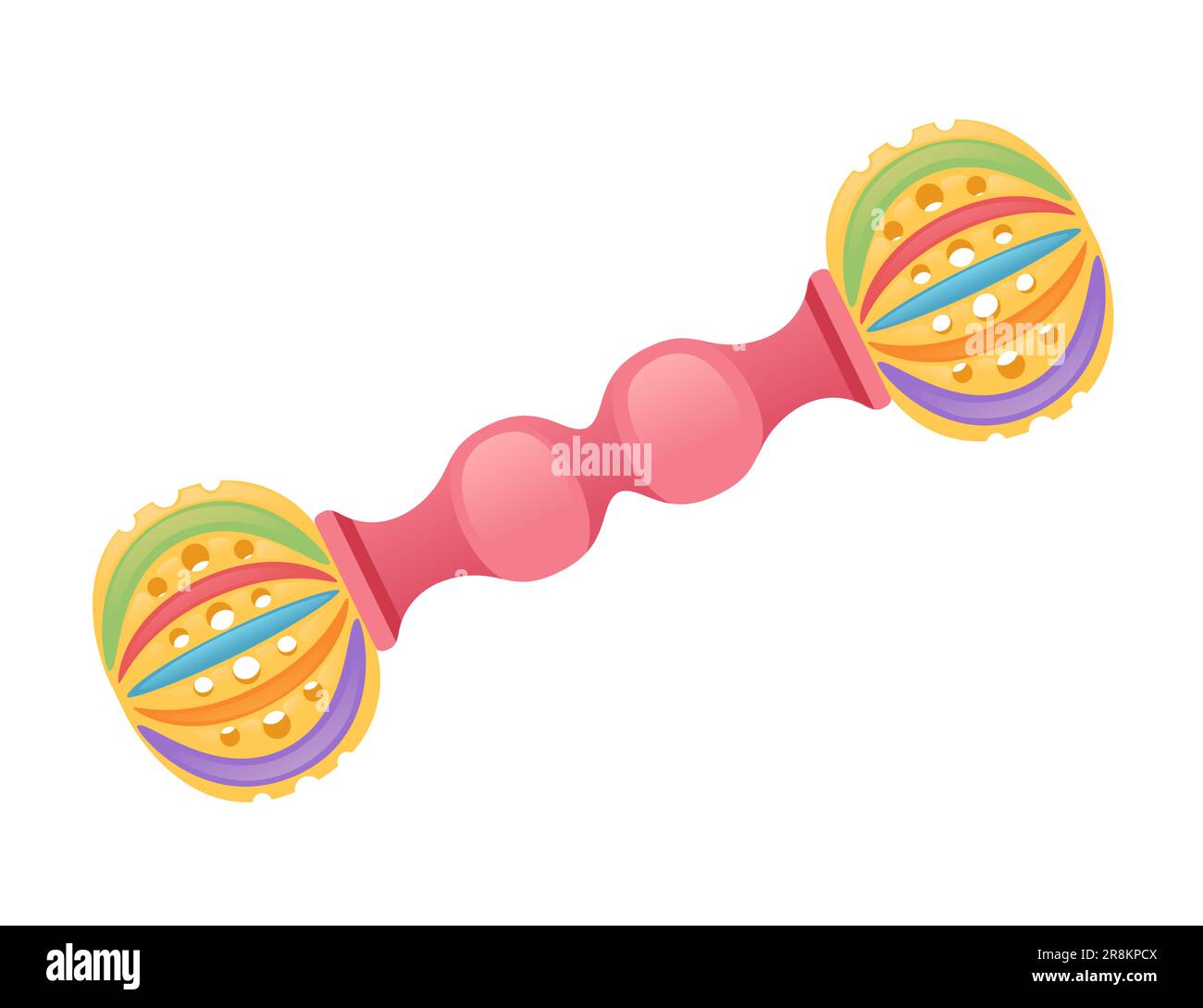 Baby rattle toy vector illustration isolated on white background Stock ...