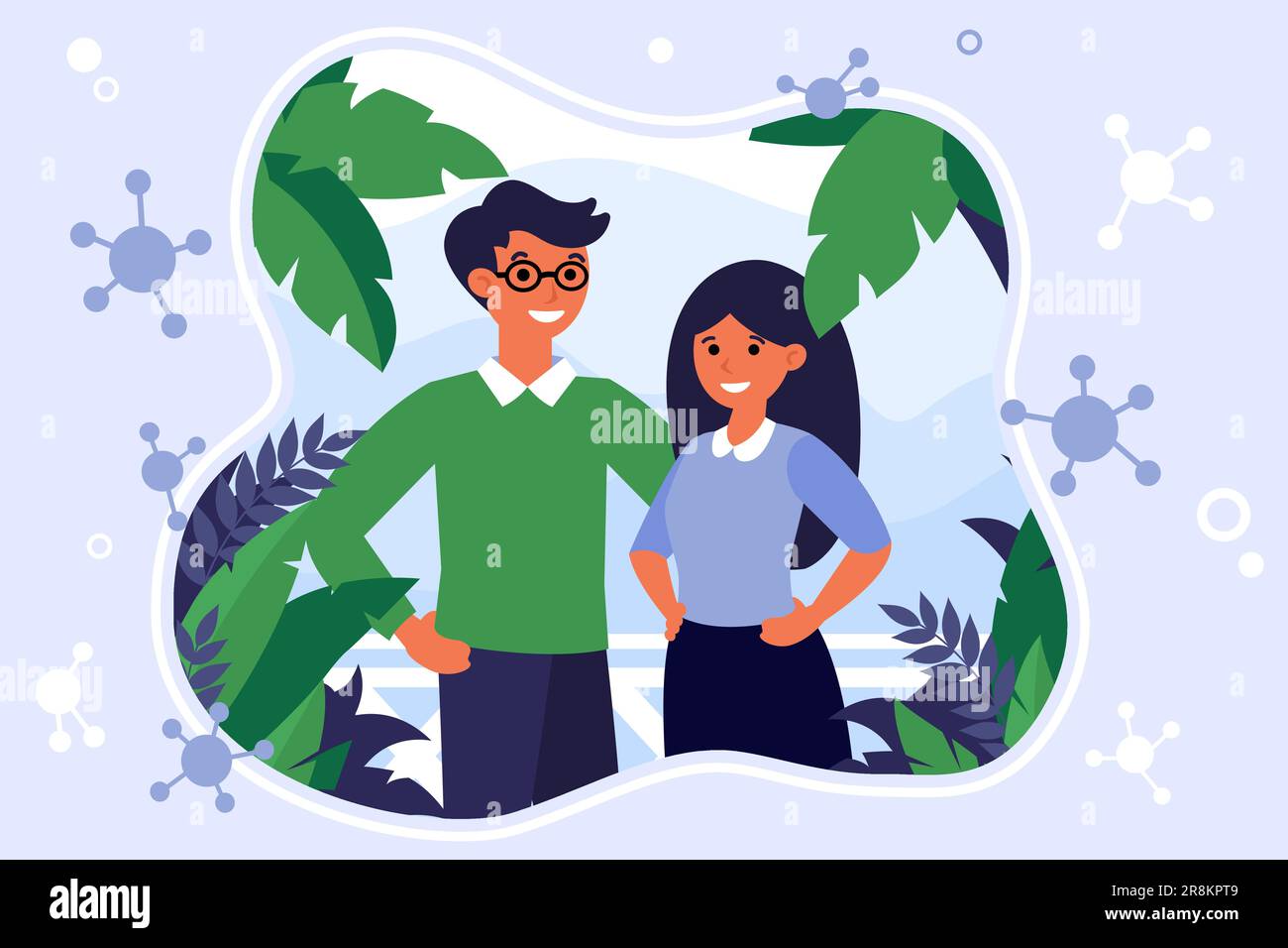 Man escaping woman Stock Vector Images - Alamy