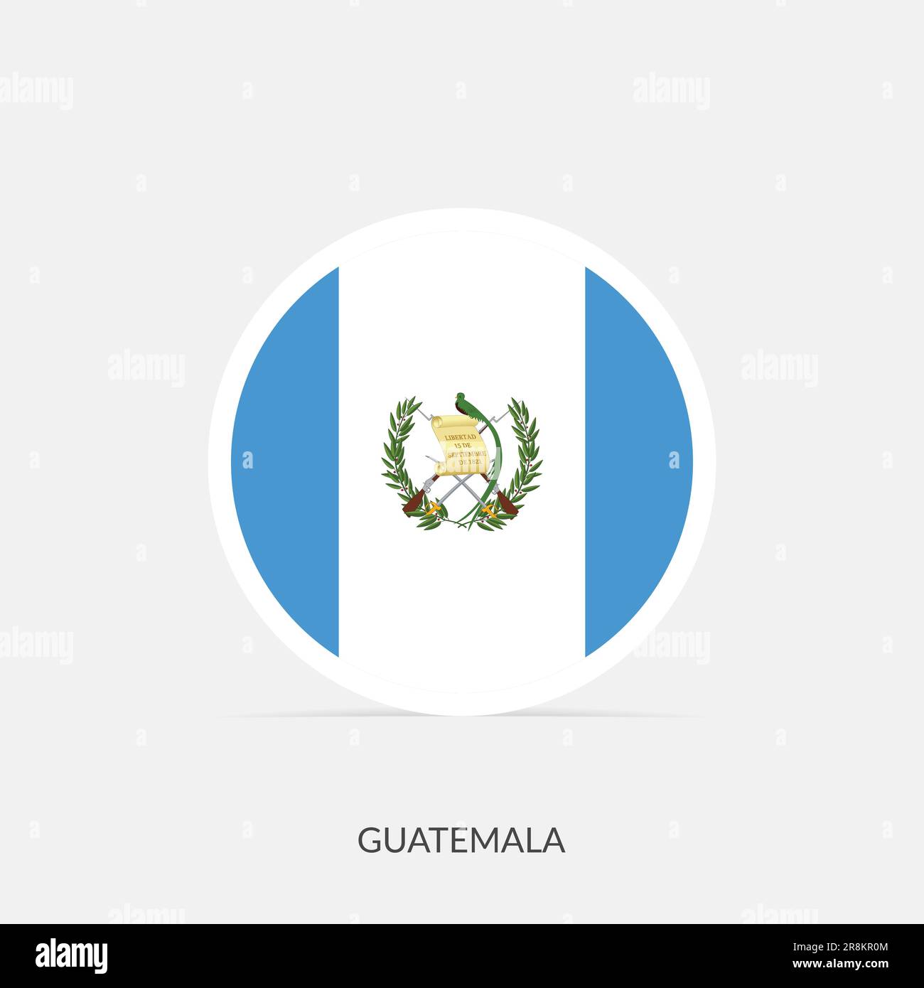 Guatemala round flag icon with shadow Stock Vector Image & Art - Alamy