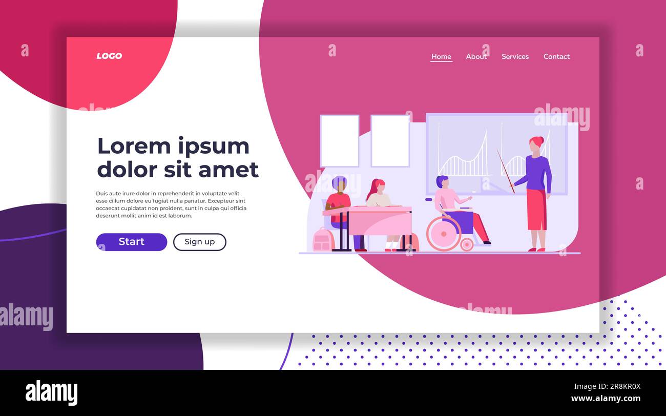 Disable student in class Stock Vector Image & Art - Alamy