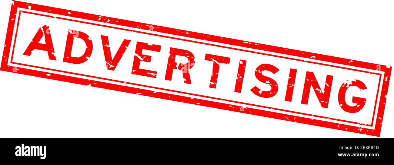Grunge red advertising word square rubber seal stamp on white background Stock Vector Image ...
