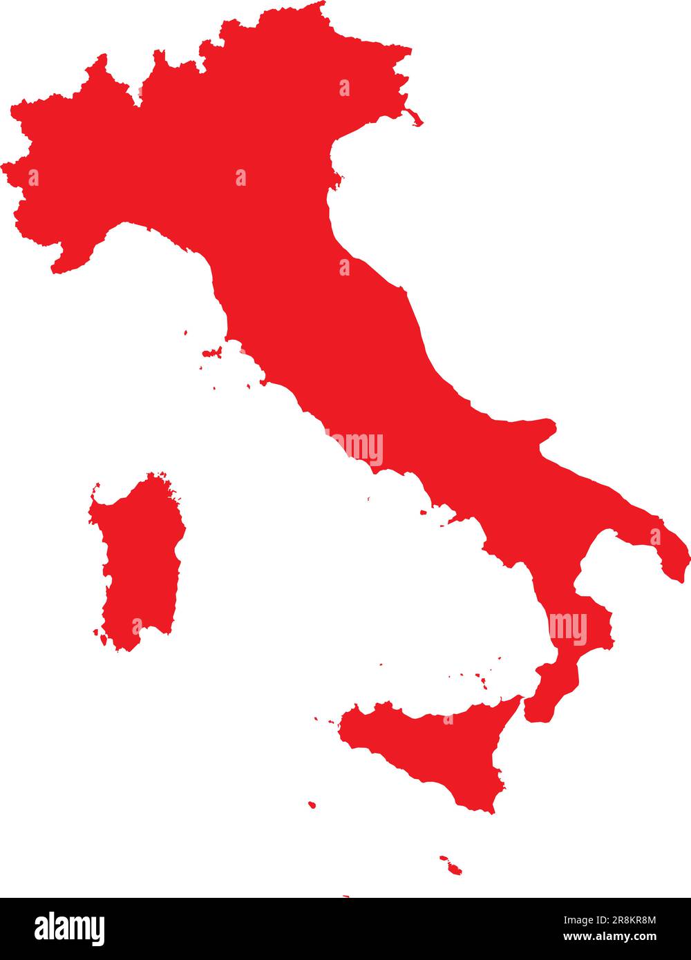 RED CMYK color map of ITALY Stock Vector Image & Art - Alamy