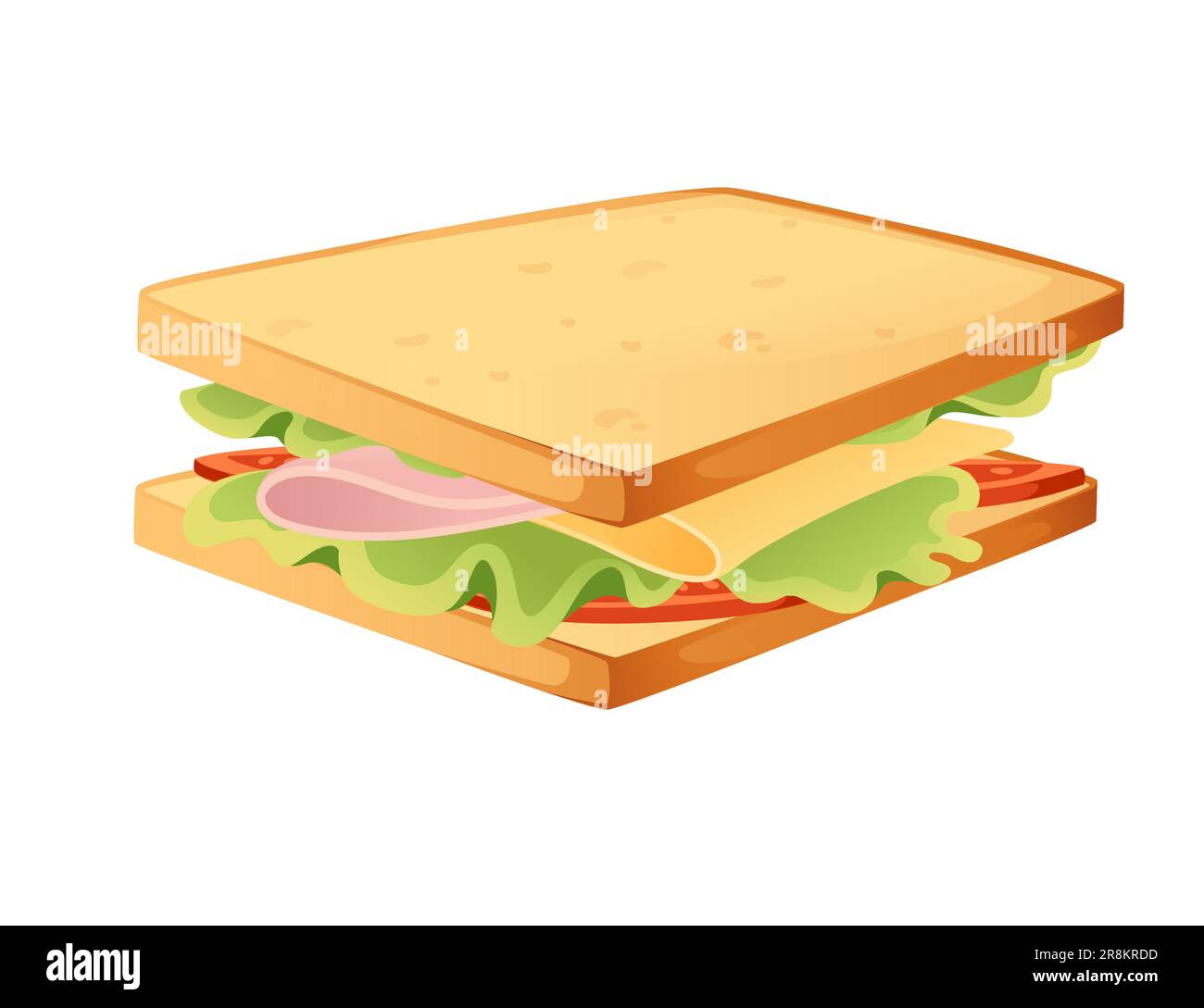 One slice bread ham Stock Vector Images - Alamy