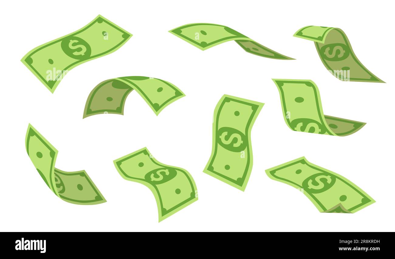 Cartoon money flying hi-res stock photography and images - Alamy