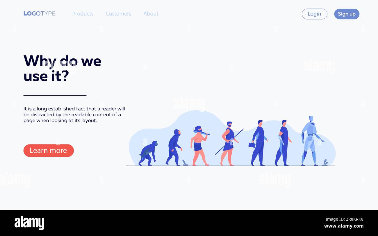 Human evolution from monkey to cyborg Stock Vector Image & Art - Alamy