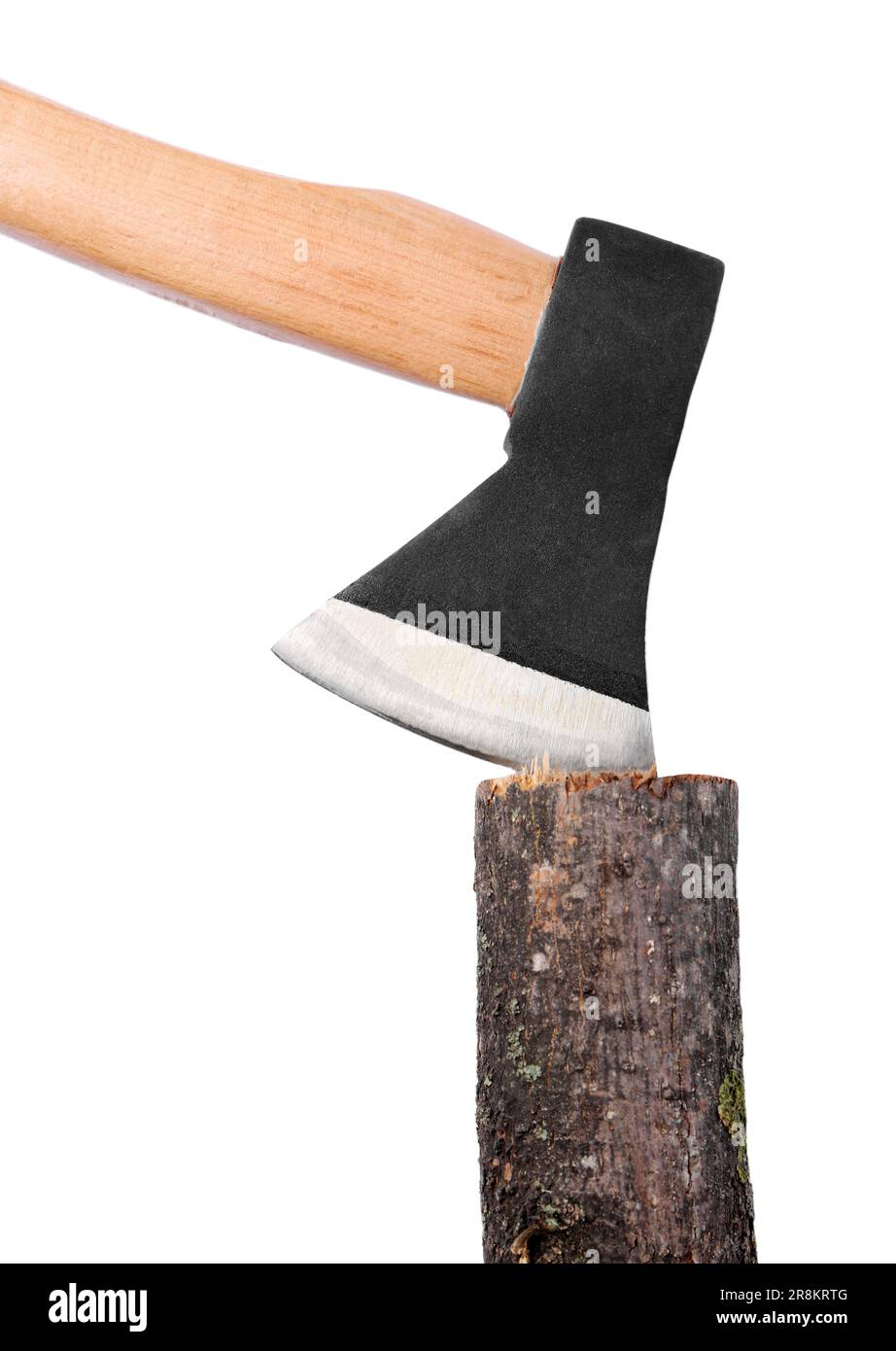Chopping wood ax in Cut Out Stock Images & Pictures - Alamy