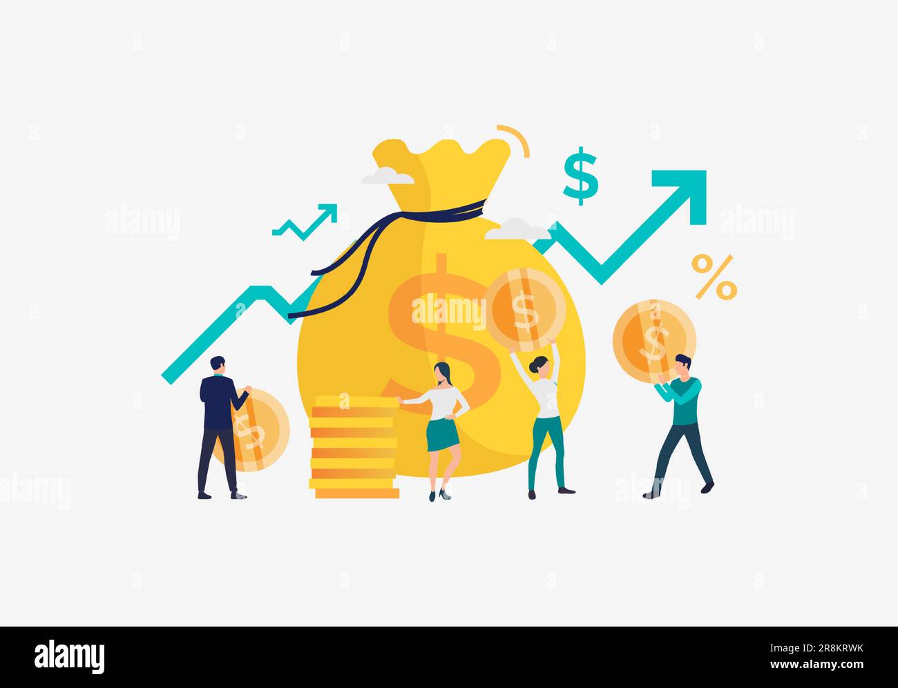 Financial growth illustration Stock Vector Image & Art - Alamy
