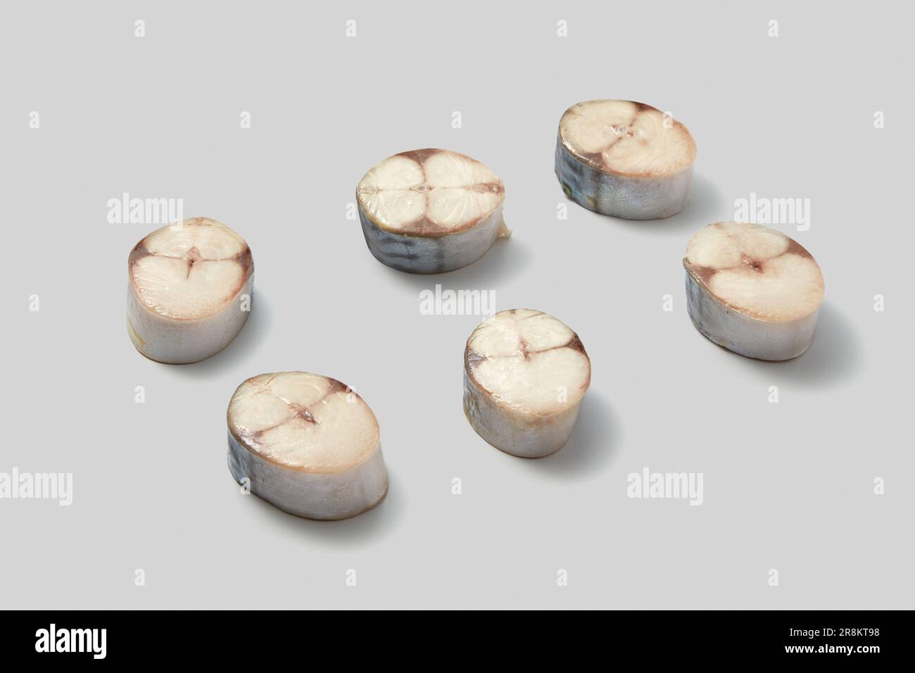 Fresh mackerel cut into six pieces Stock Photo - Alamy